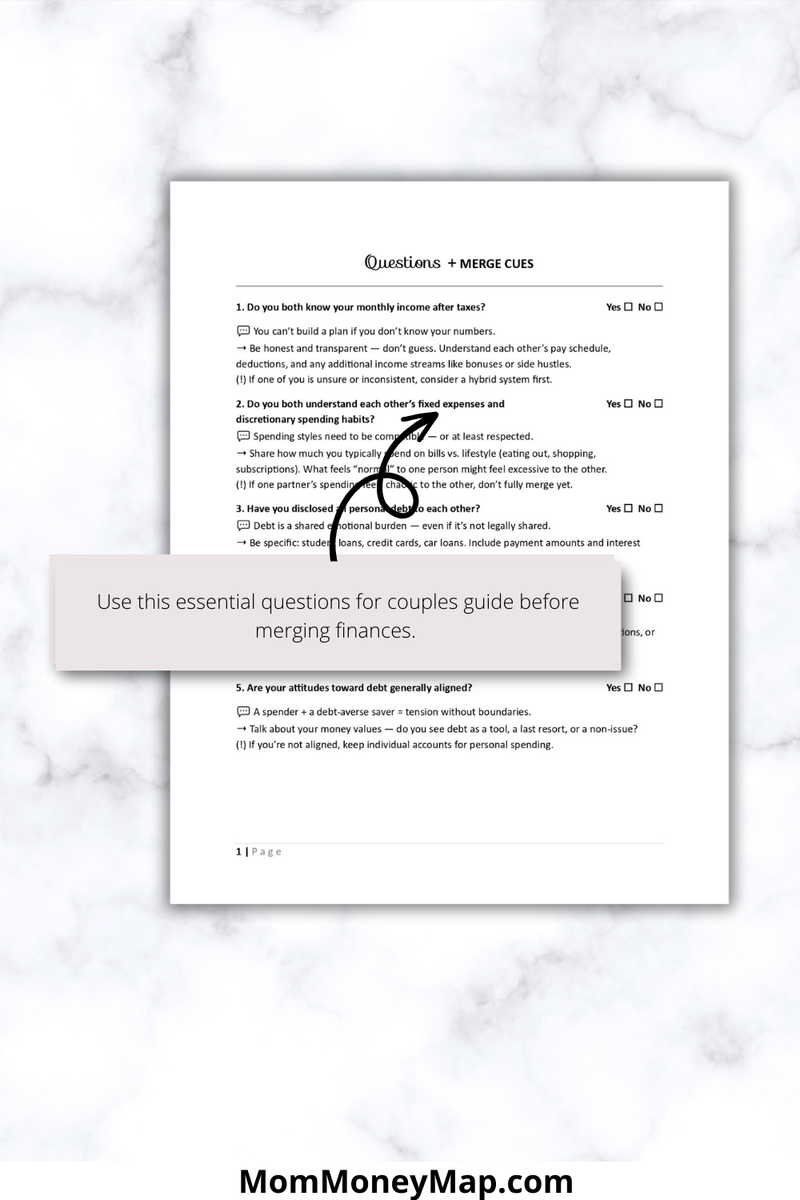 Essential Questions to Ask Before Merging Finances After Marriage Prin ...