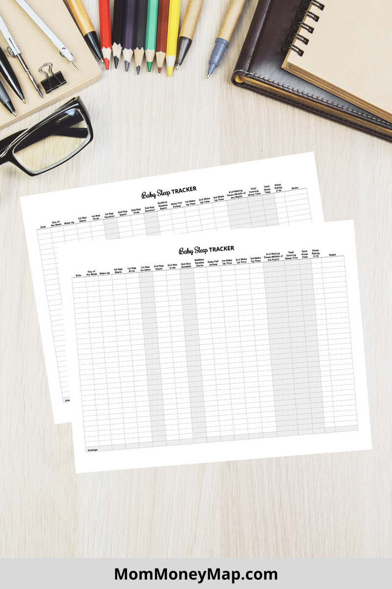 Baby Sleep Tracker Printable PDF for Newborns & Infants – Mom Money Map
