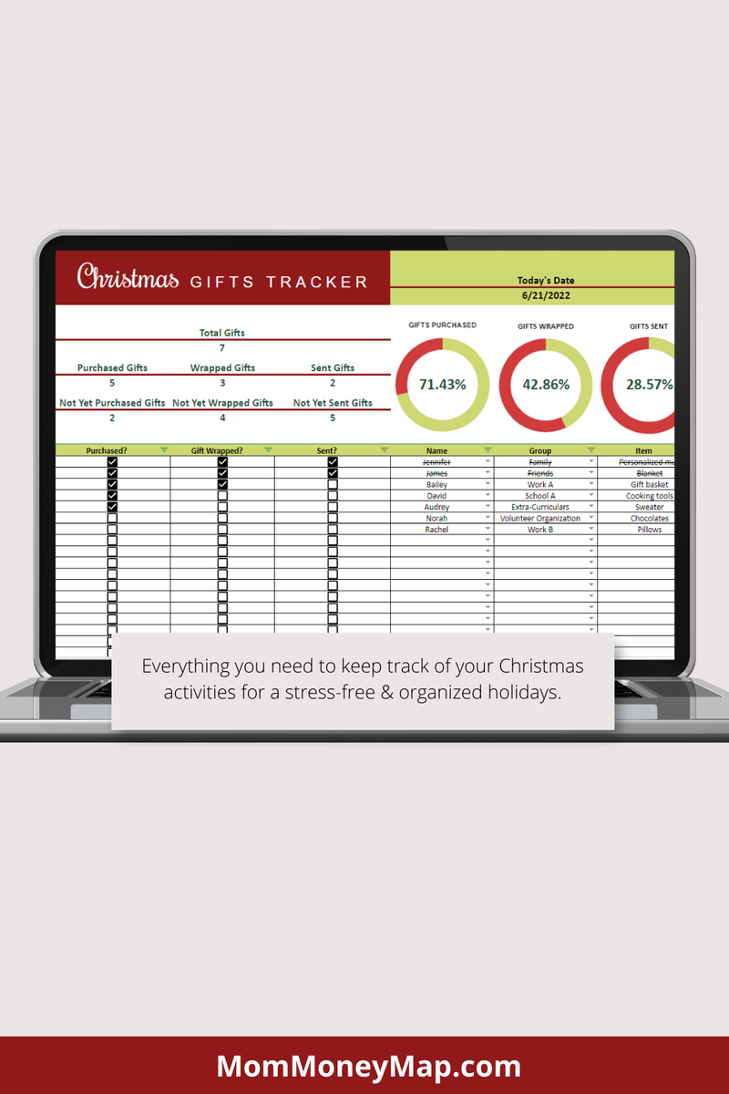 Christmas Planner Google Sheets Spreadsheet for Holiday Planning – Mom ...