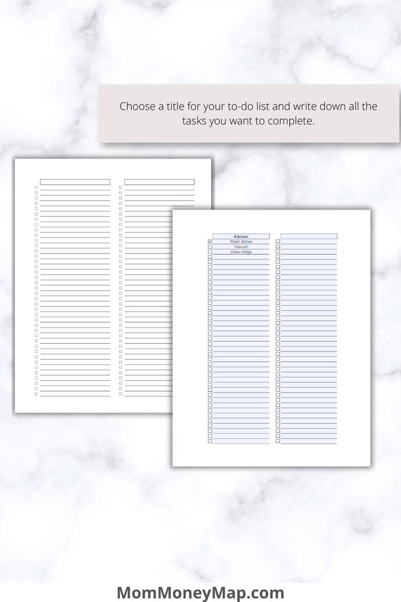 Blank Checklist Printable PDF - 2 Columns (40 Rows) – Mom Money Map