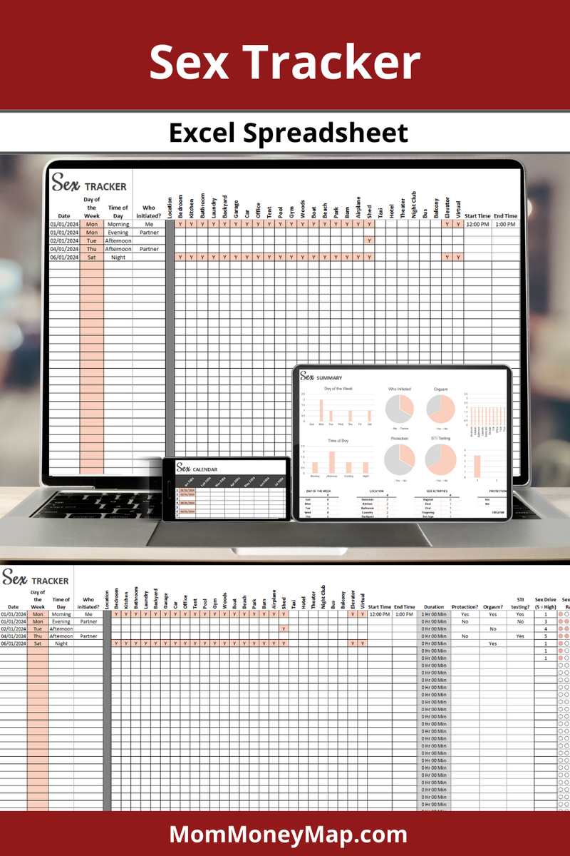 Sex Tracker Excel Spreadsheet Mom Money Map