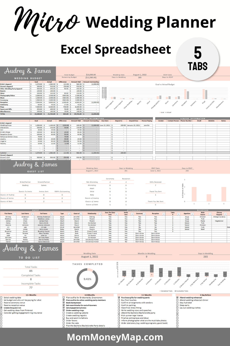 Wedding Plan Template Excel