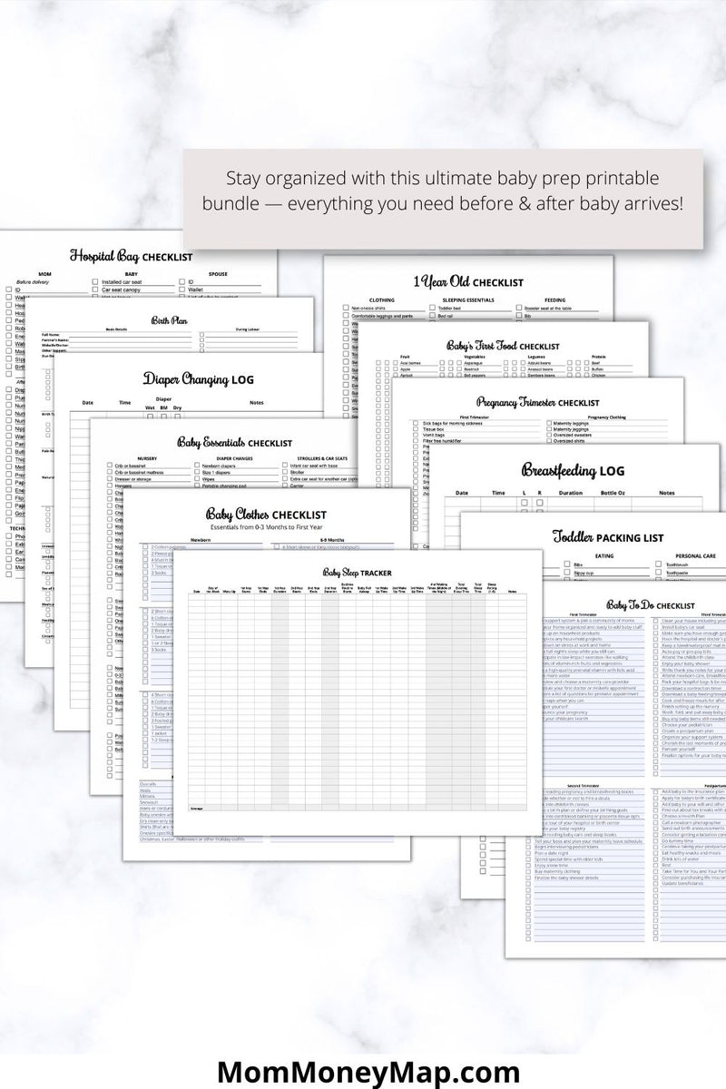 Baby Planner Printables PDF Bundle for Moms, Dads & Newborns – Mom ...
