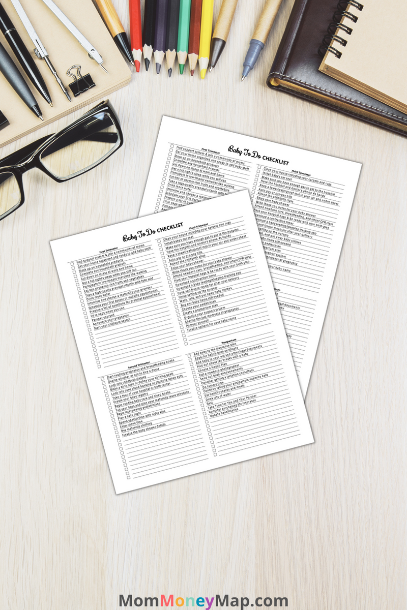 Baby To-Do Checklist Printable PDF for Newborn Tasks & Planning – Mom ...