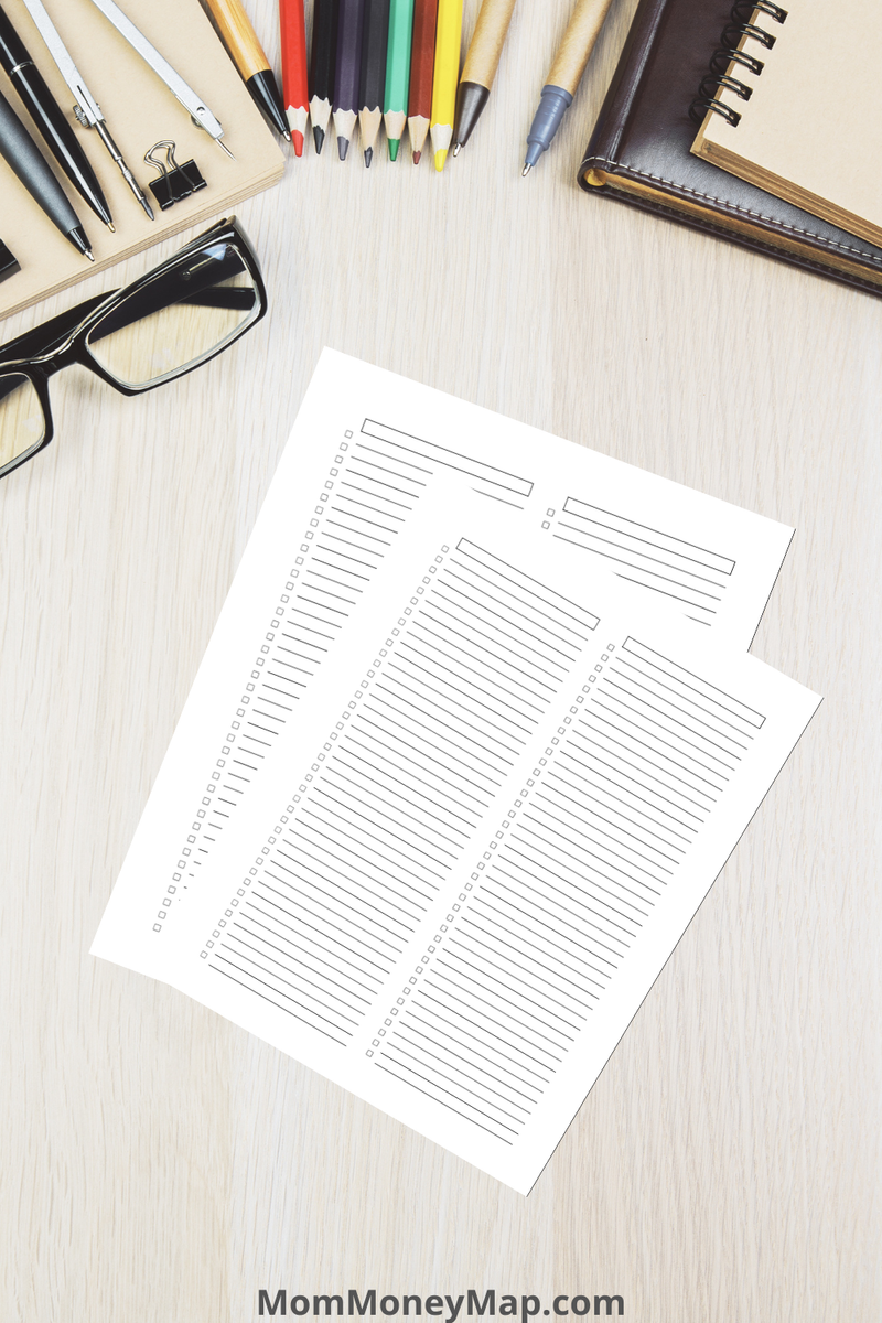 Blank Checklist Printable PDF – 2 Columns, 40 Rows for Organization ...