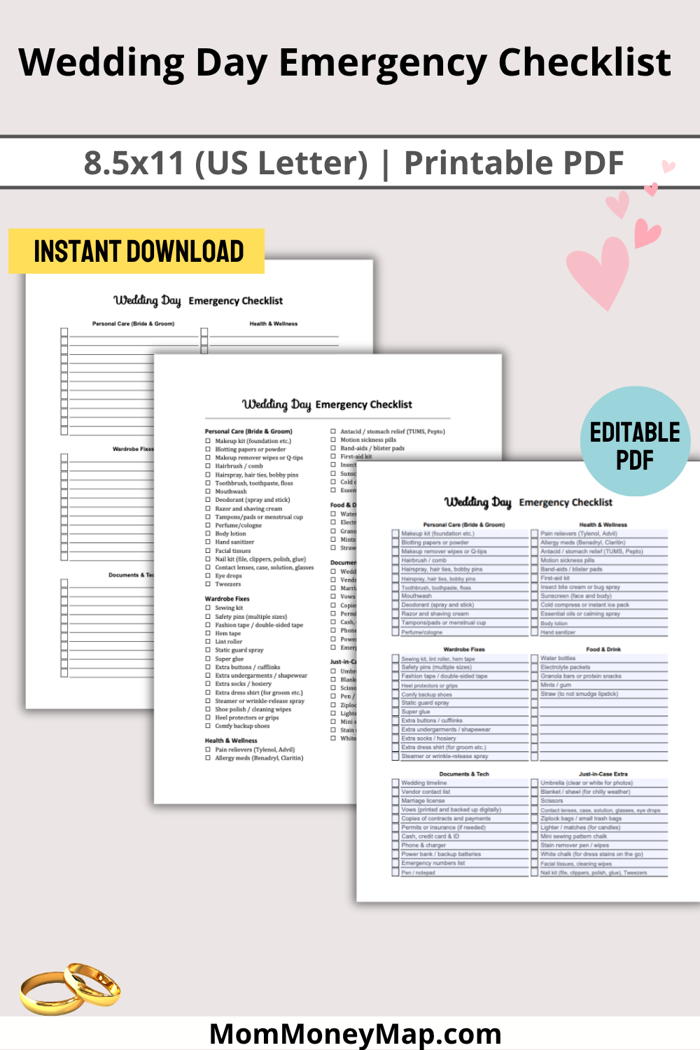 Wedding emergency kit list pdf 60 photos - Vianawedding.com
