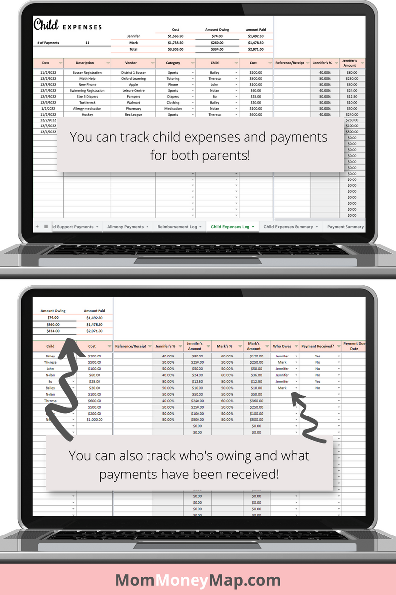 Co-Parenting Planner Excel Spreadsheet for Shared Parenting Tasks – Mom ...