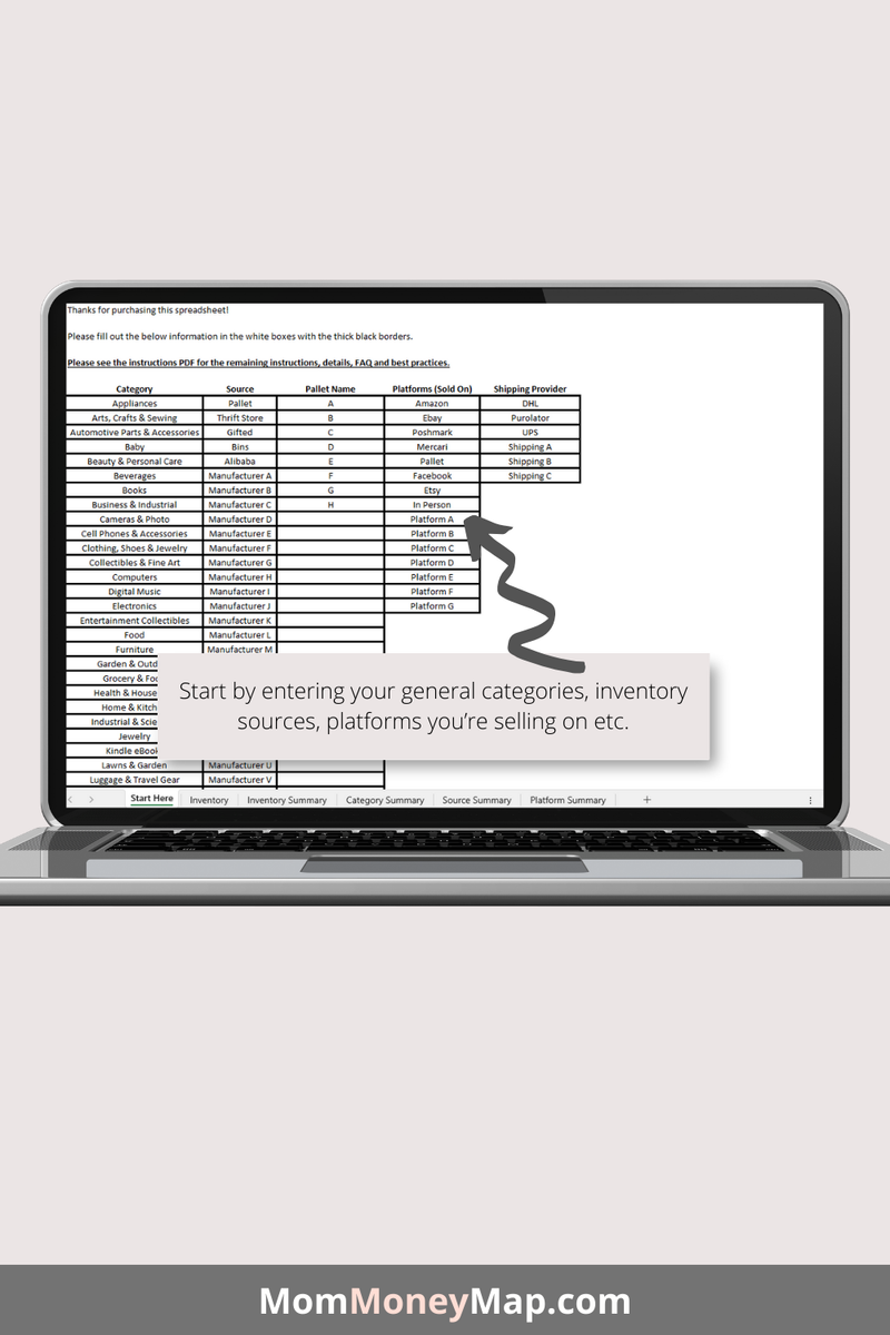 Inventory Tracker Excel Spreadsheet for Stock, Sales & Management – Mom ...