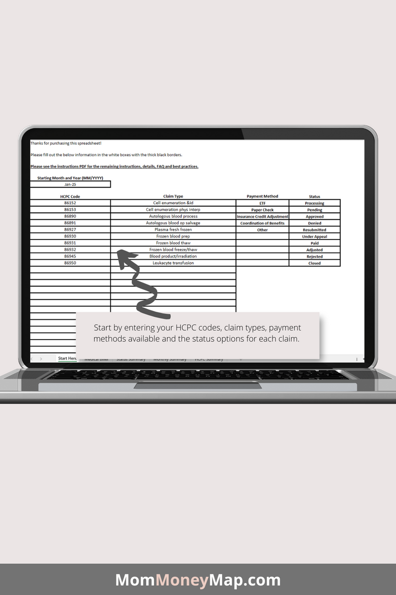 Ultimate Medical Biller Excel Spreadsheet for Claims & Payments – Mom ...