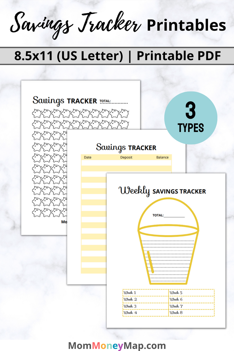 Savings Tracker Printable PDF | Savings Planner – Mom Money Map