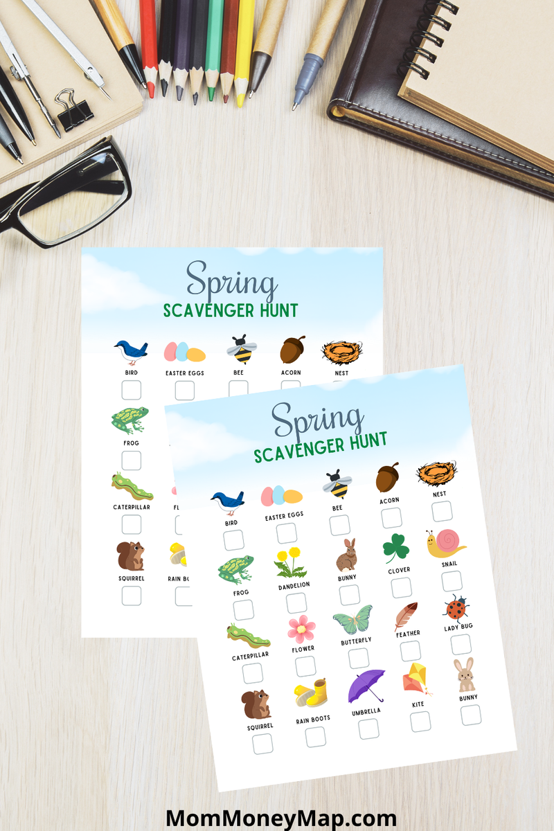 Spring Scavenger Hunt Printable PDF – Mom Money Map