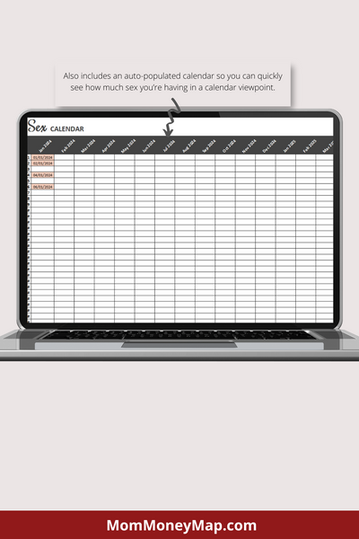 Sex Tracker Excel Spreadsheet Mom Money Map