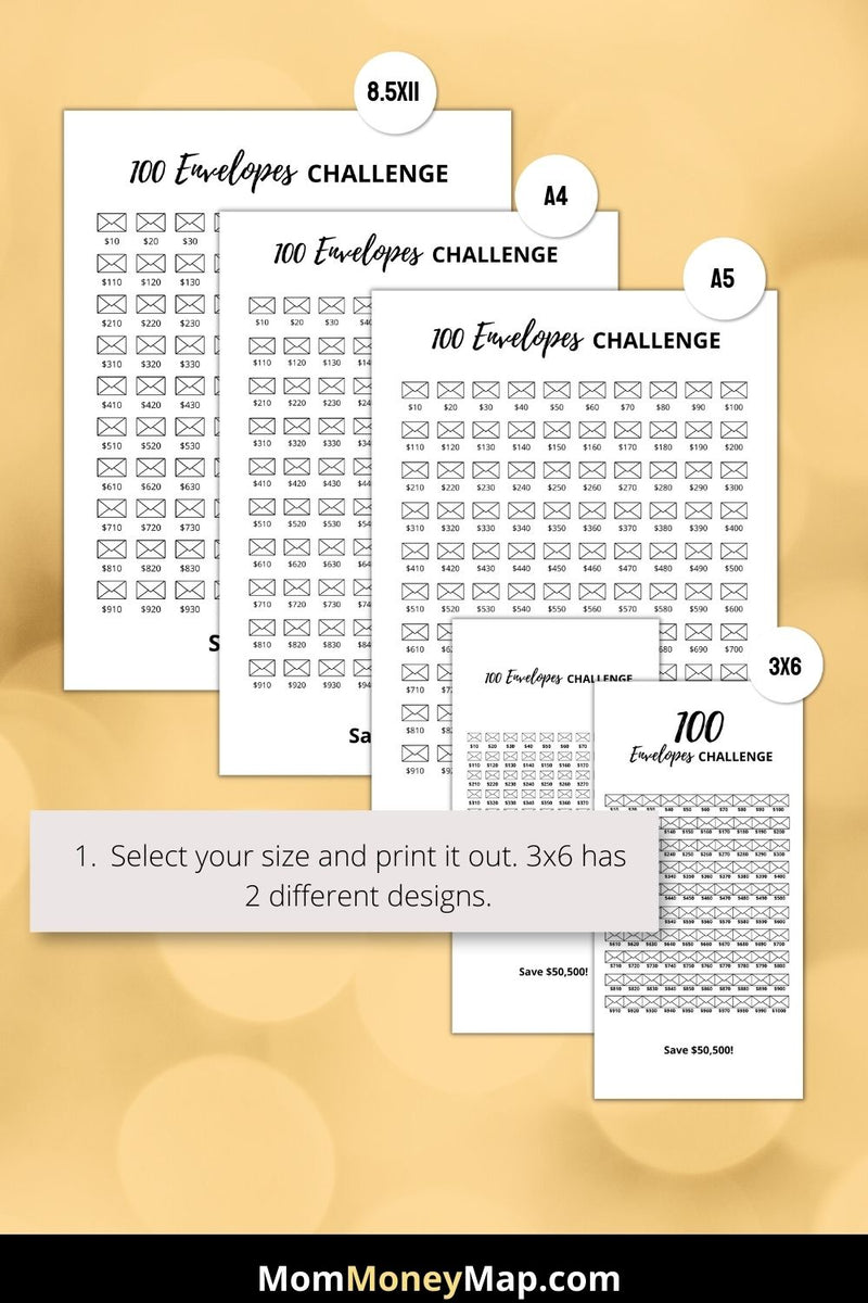 50000 Savings Challenge Printable PDF – Mom Money Map