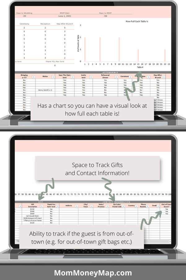rsvp tracker template excel