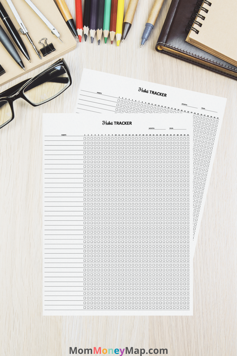 Habit Tracker Printable PDF – Daily & Weekly Planner for Goals – Mom ...